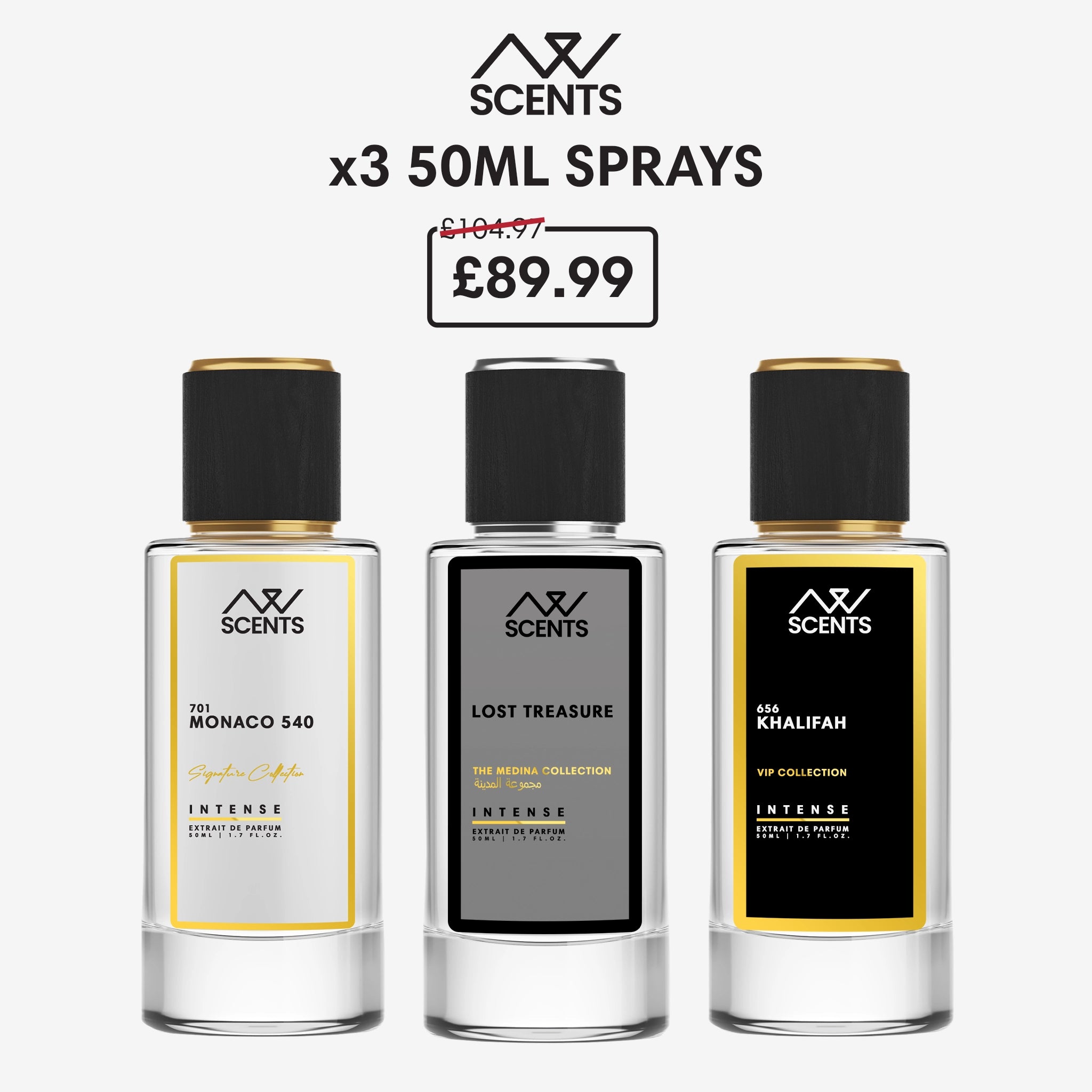 50ml x3 Premium Perfume Set - AW Scents